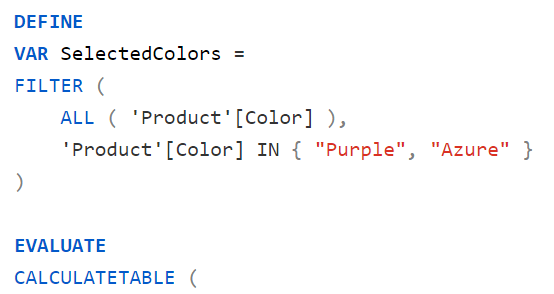 Defining Variables In Dax Queries Sqlbi